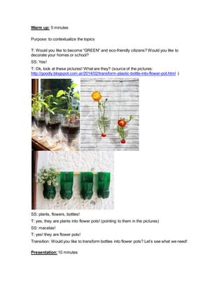 Lesson plan four | DOCX | Gardening | Home & Garden