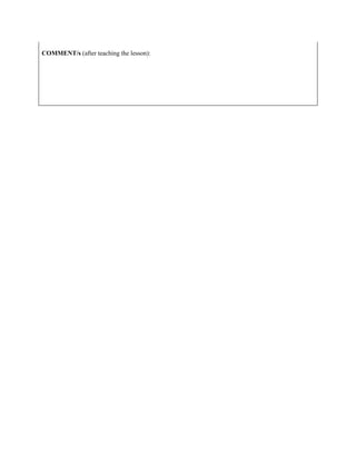 Lesson plan freewriting | DOC