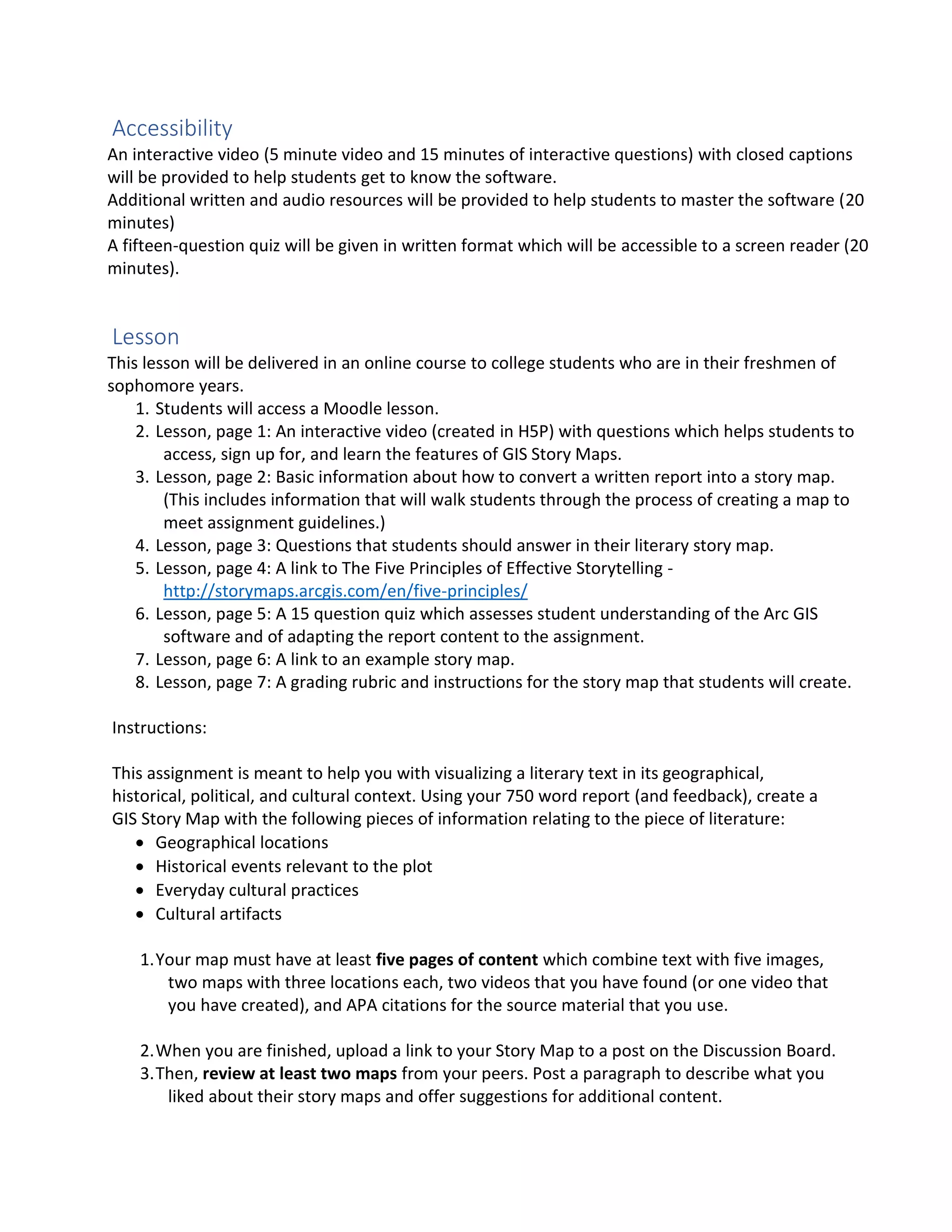 Arc GIS Literature Story Map | PDF