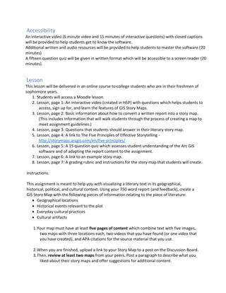 Arc GIS Literature Story Map | PDF