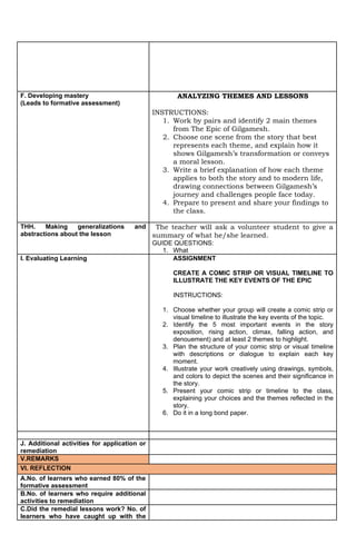 LESSON PLAN GILGAMESH .............................. | DOCX