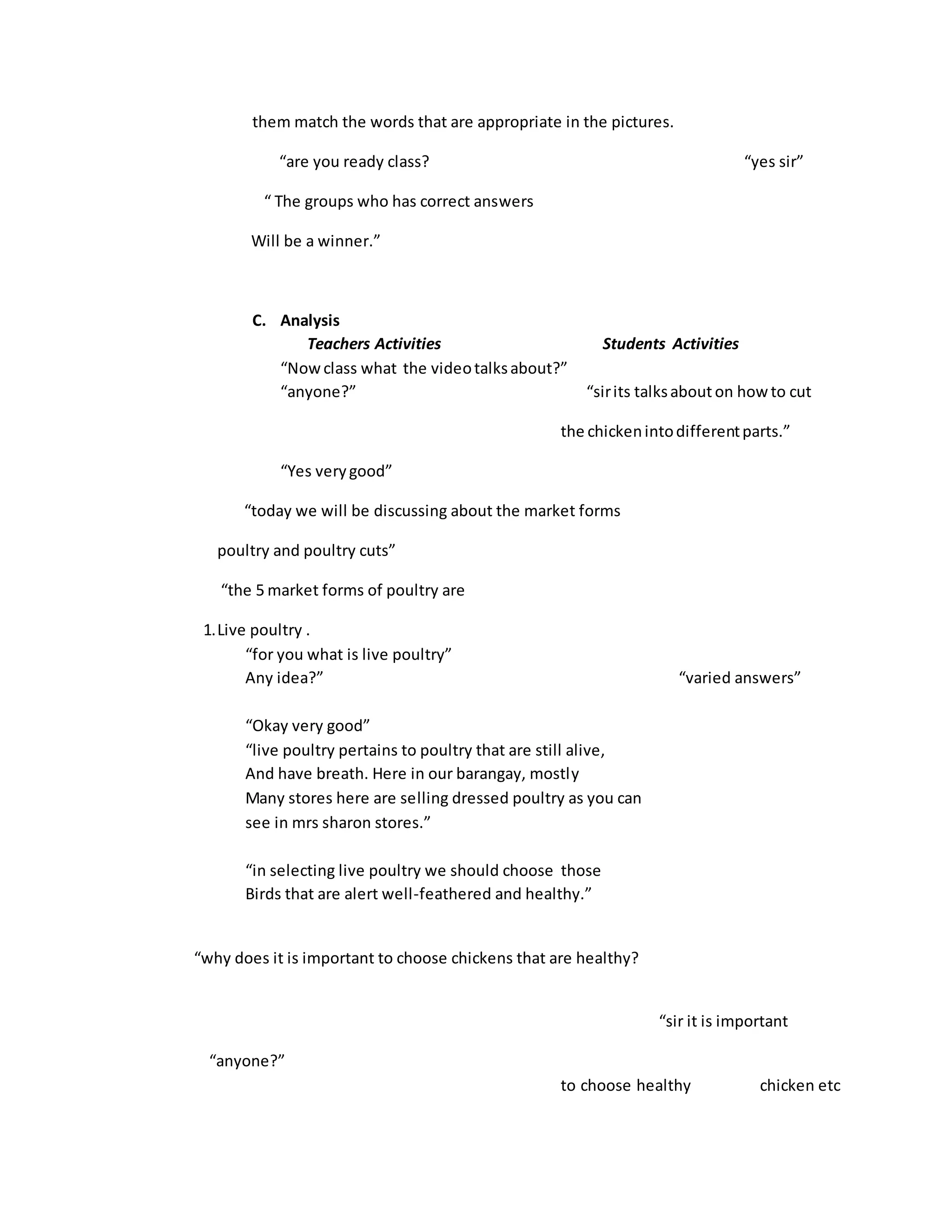 Lesson plan grade 10 cookery detailed | DOCX