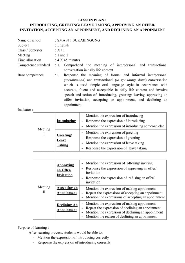 Lesson plan grade 10 senior high school | PDF | Homework and Study ...