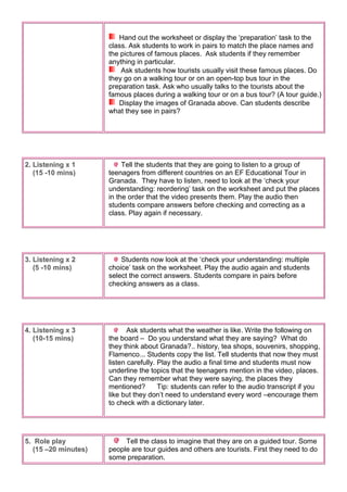Lesson plan granada | PDF