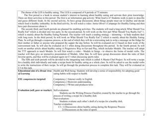 Lesson plan healthy eathing | DOC