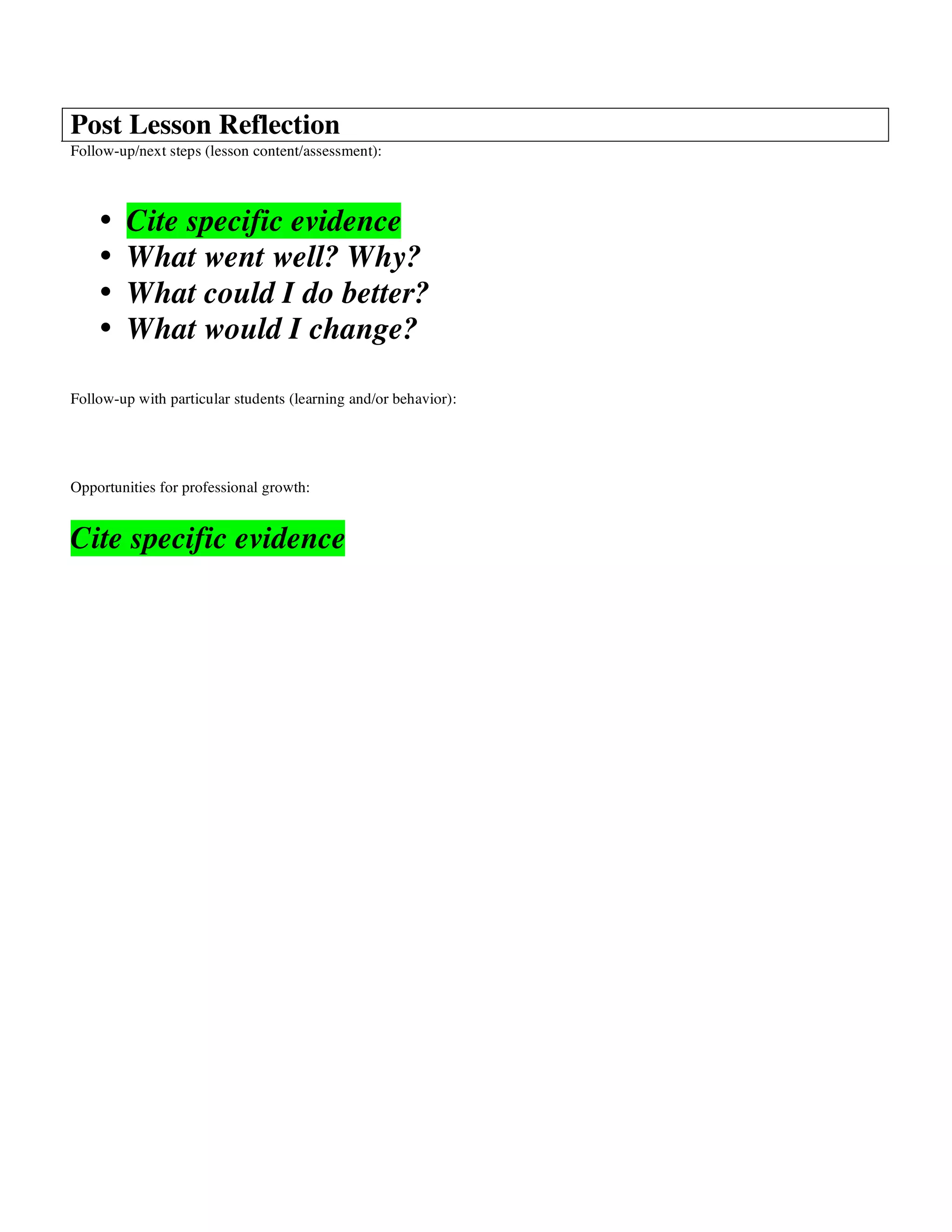 Lesson plan helpful hints | PDF