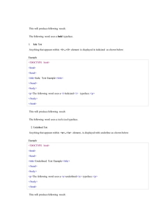 Lesson plan htmltextformattingtag | DOCX