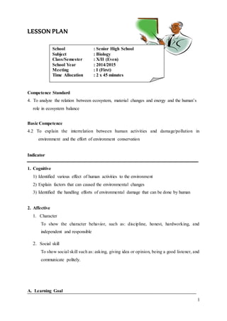 Lesson plan i | DOCX | Homework and Study | Education