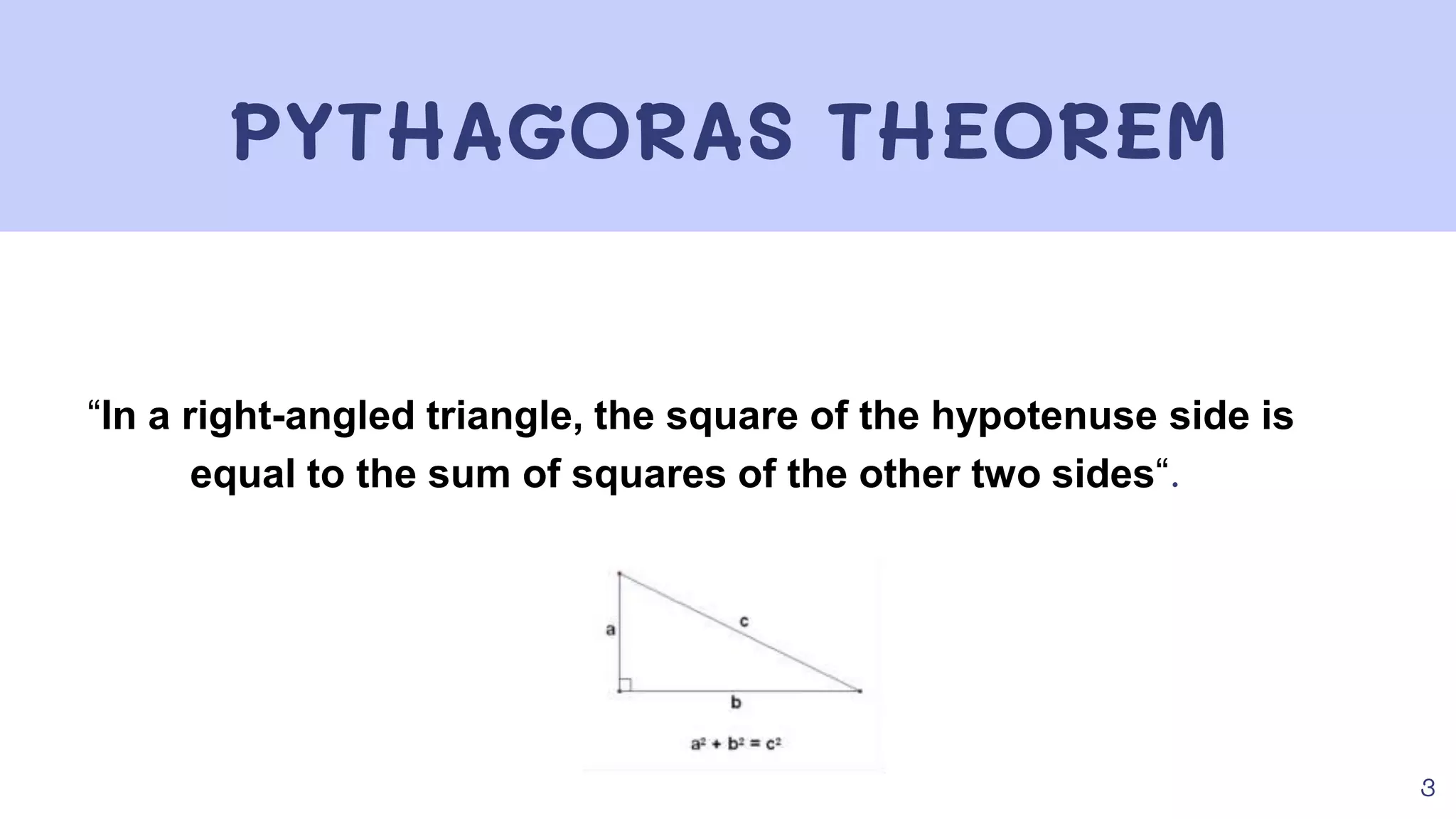 Pythagoras theorem | PPT