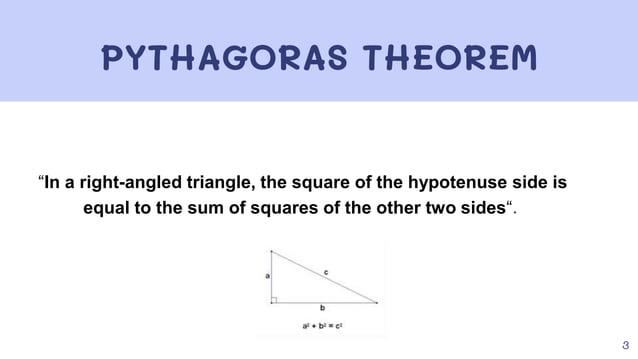 Pythagoras theorem | PPT