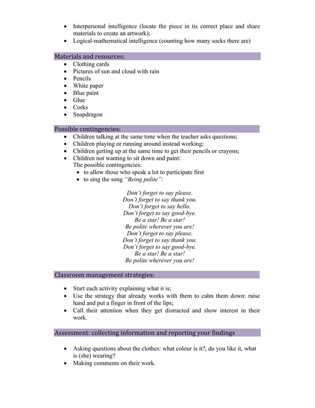 Lesson plan II | PDF