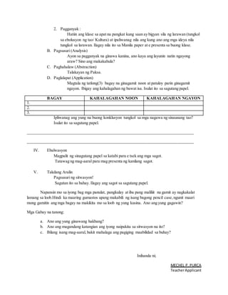 Lesson Plan in Aral Pan 8 | DOCX