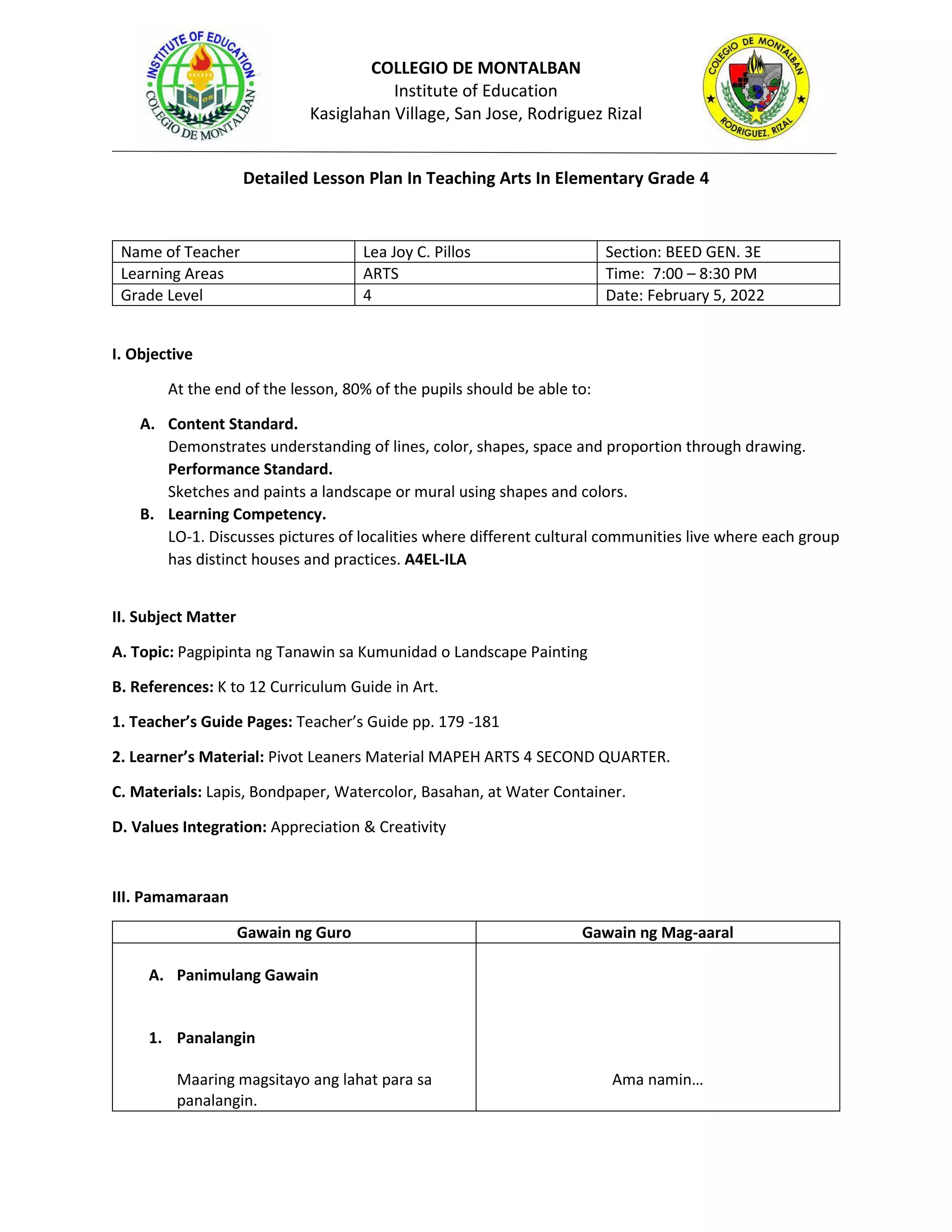 LESSON PLAN IN ARTS 4.pdf