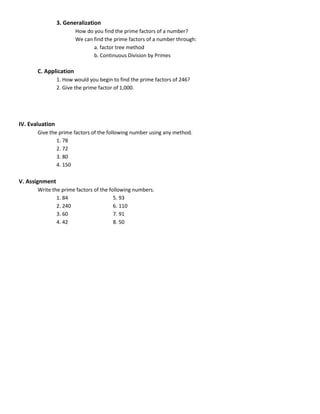 Lesson plan in elementary mathematics five | DOCX
