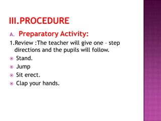 Lesson plan in english | PPTX