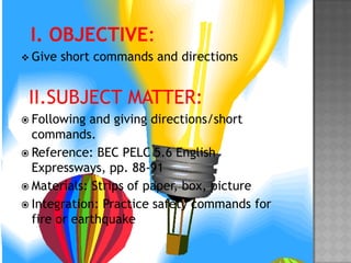 Lesson plan in english | PPT