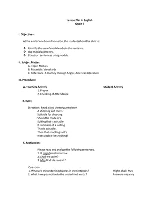 Lesson plan in english | DOCX