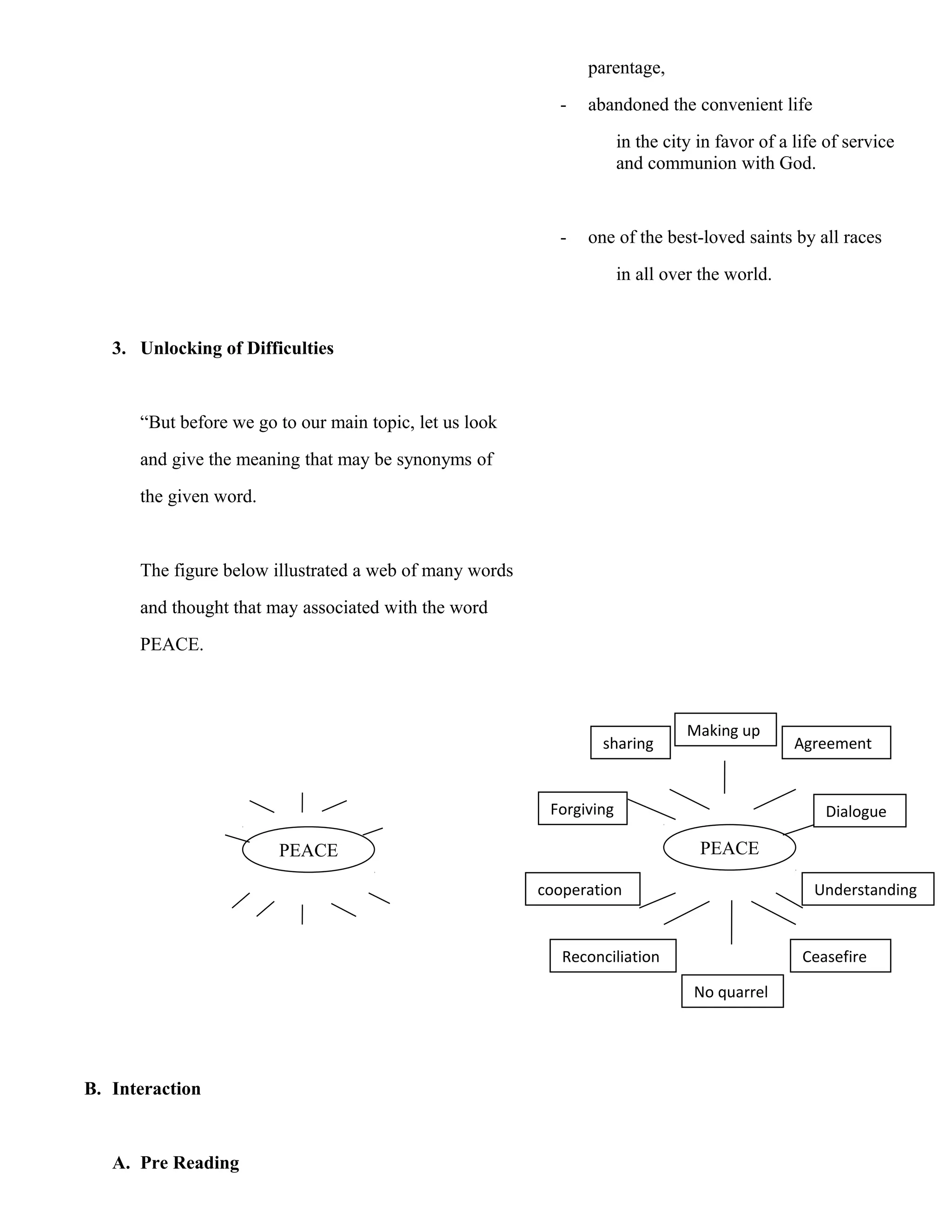 Lesson Plan in English Fourth Year (Prayer of St. Francis of Assisi) | DOC