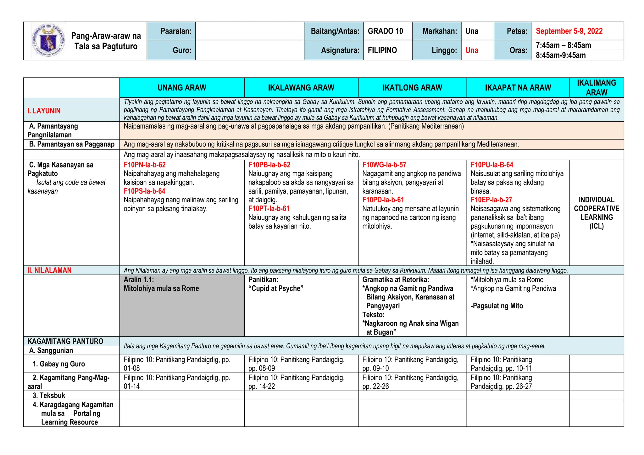 LESSON PLAN IN FILIPINO 10.docQUARTER...4 | DOC