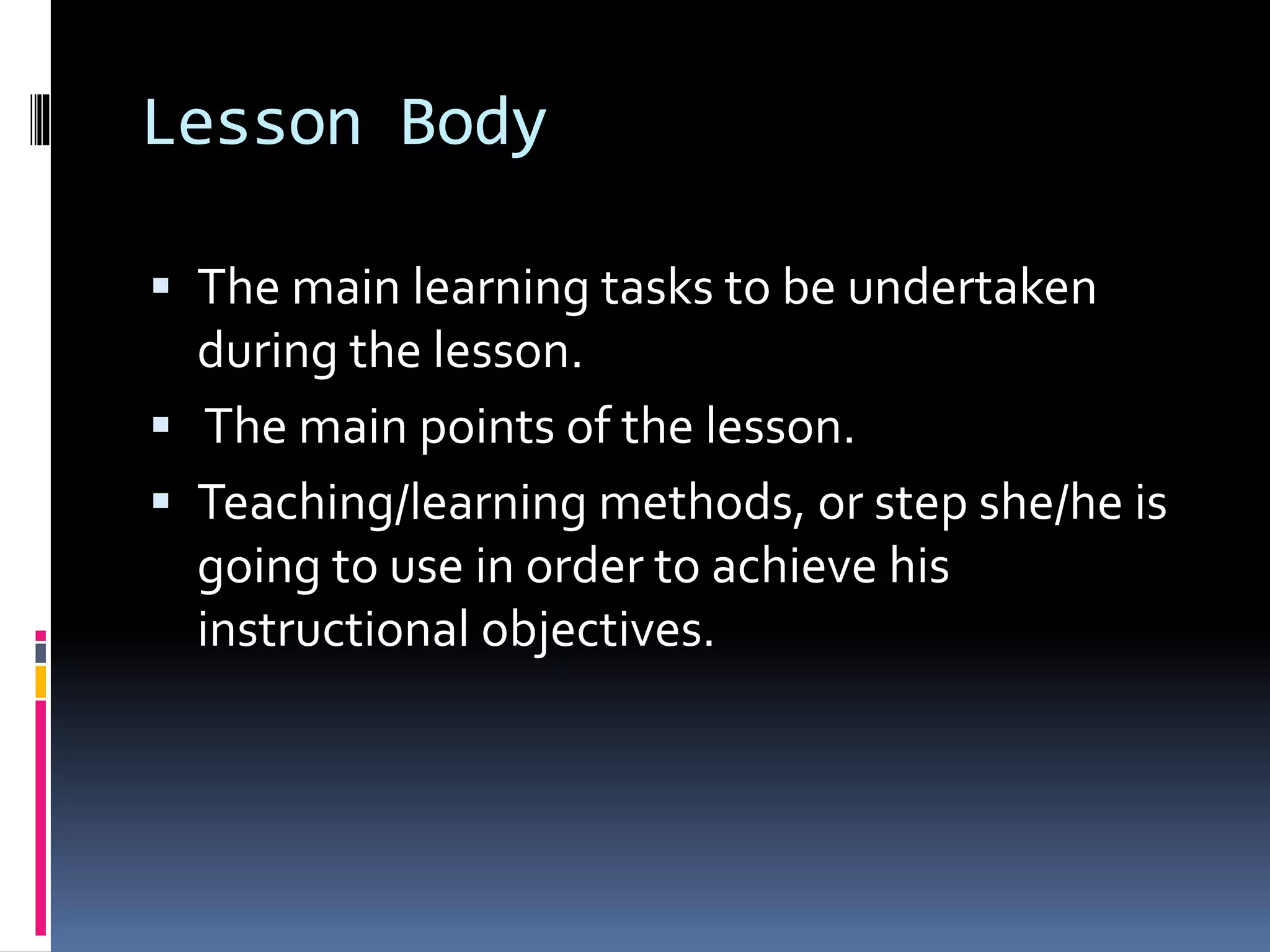 Lesson Planing Ppt
