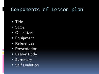 Lesson planing | PPT