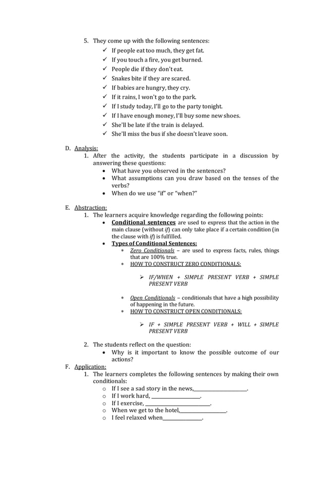 Combination Lesson Plan Grade 10