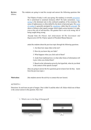 Lesson plan in intertext | PDF