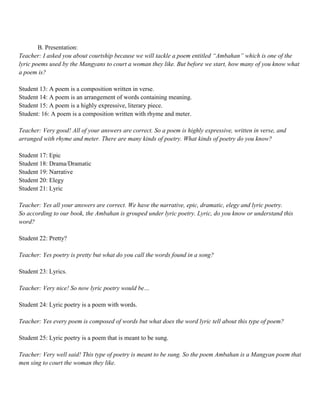 Detailed: Lesson plan in literature for grade 7 students | DOCX