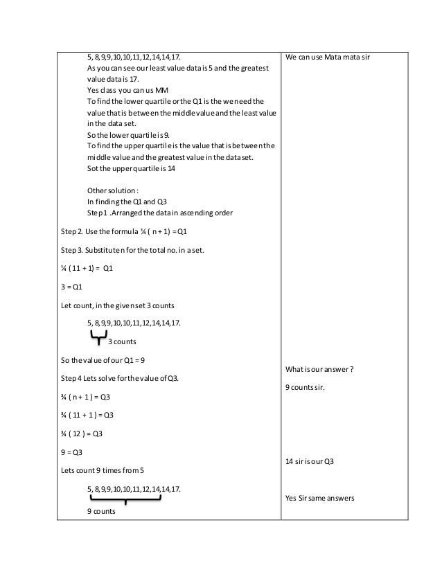 Lesson Plan In Mathematics Grade 10 Lesson Plan In Mathematics Grade 10