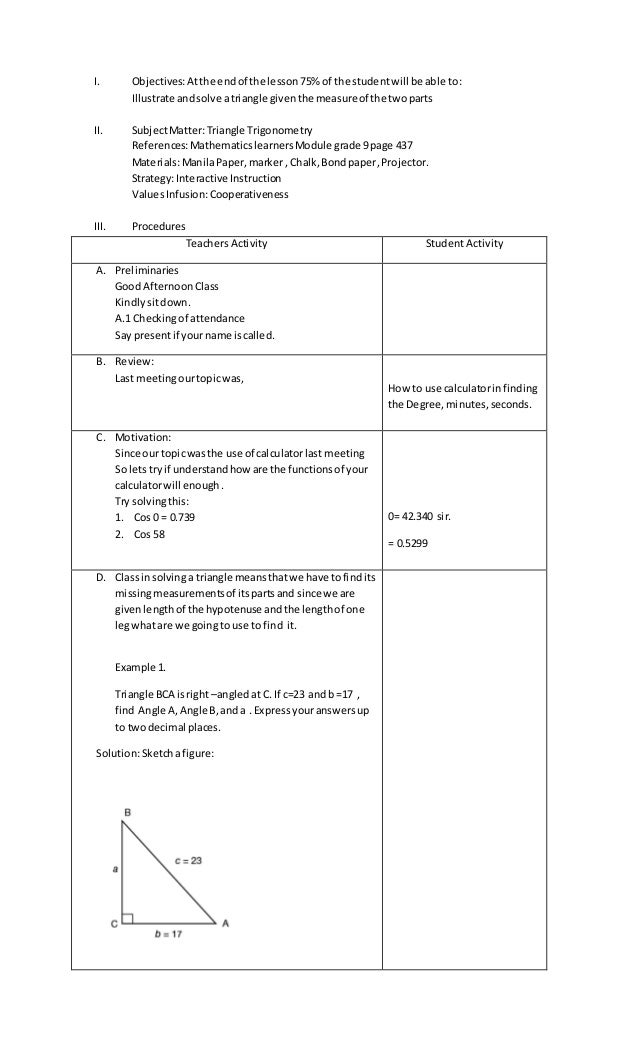 Grade 4 Mathematics Lesson Plans