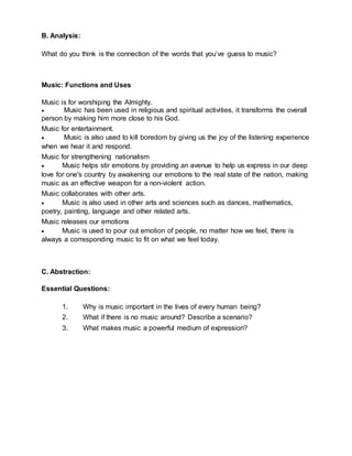 Lesson plan in Music | DOCX