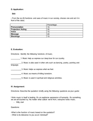 Lesson plan in Music | DOCX
