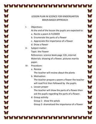 Lesson plan in science for kindergarten patricio | DOCX | Daycare and ...