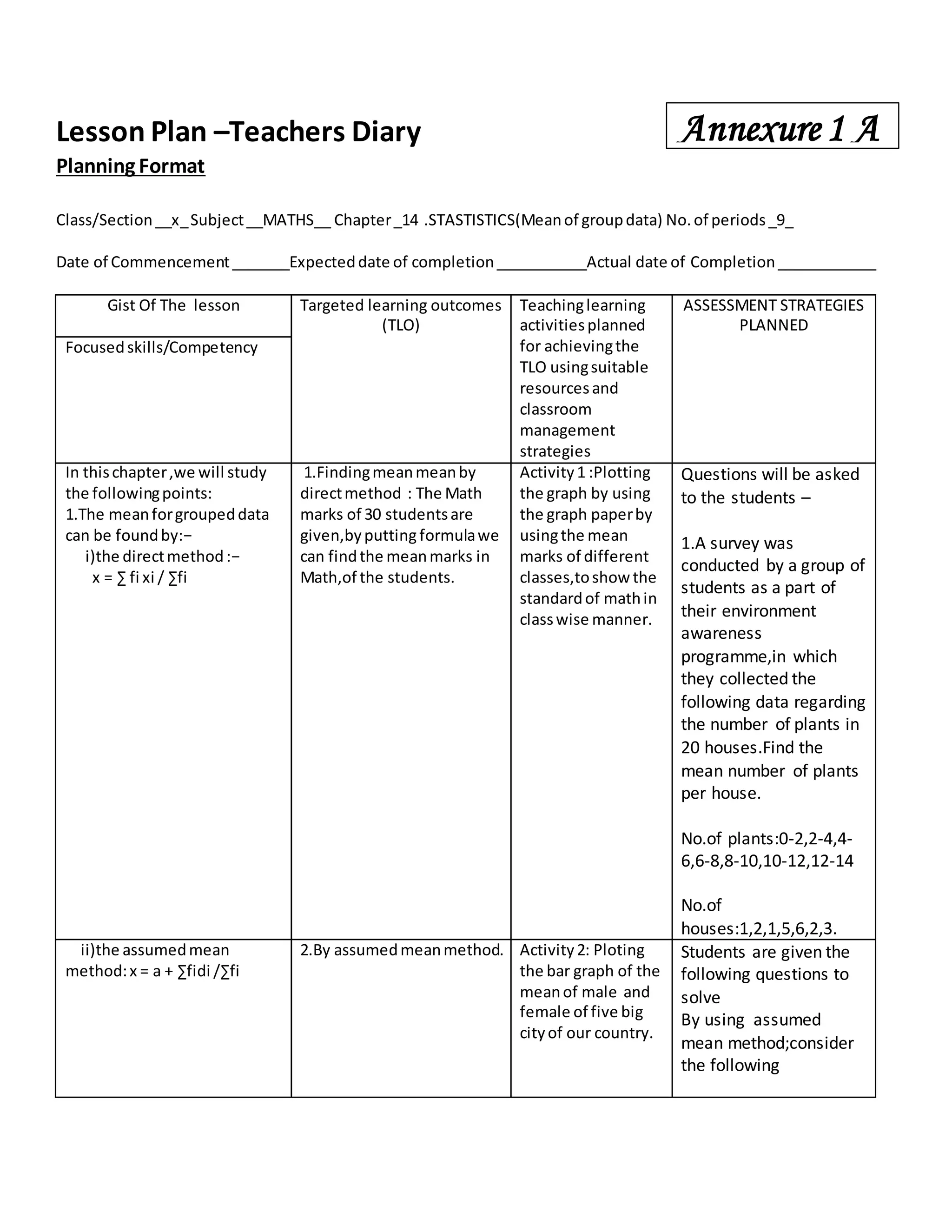 CLASS X MATHS STATISTICS | PDF