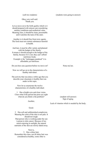 Lesson plan in TLE I (Grade 7) | PDF