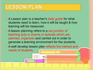 Lesson plan intro | PPT
