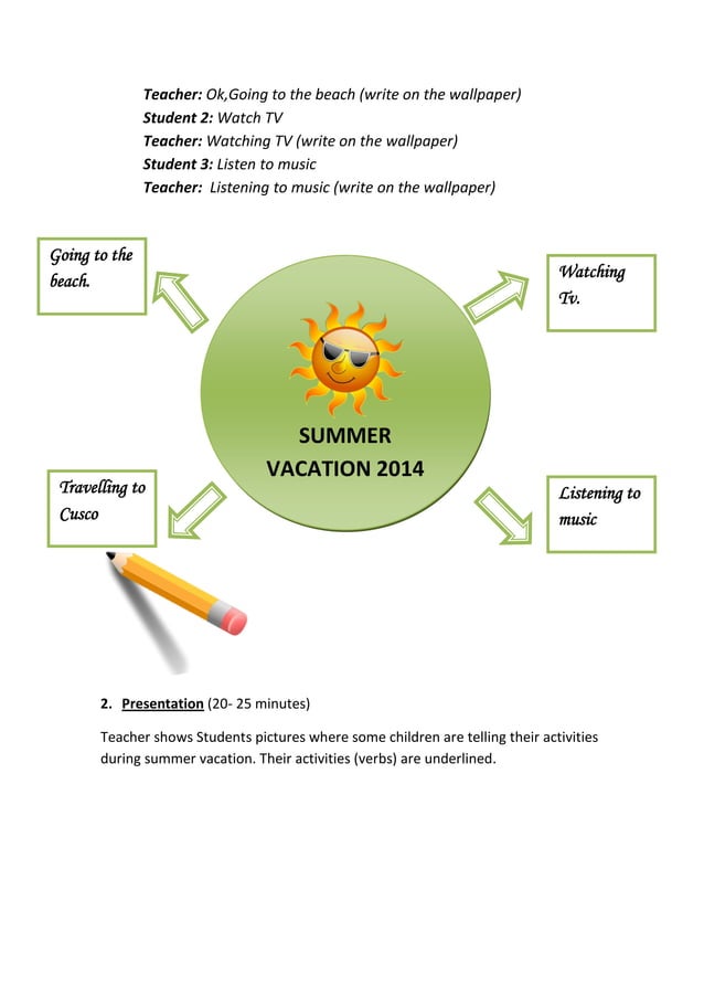 Sesion de aprendizaje en Ingles para estudiantes de Educacion | PDF