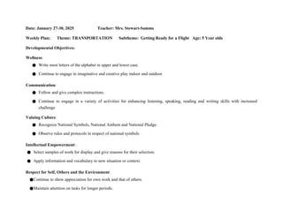 Lesson Plan January 27-30, 2025.document | DOCX