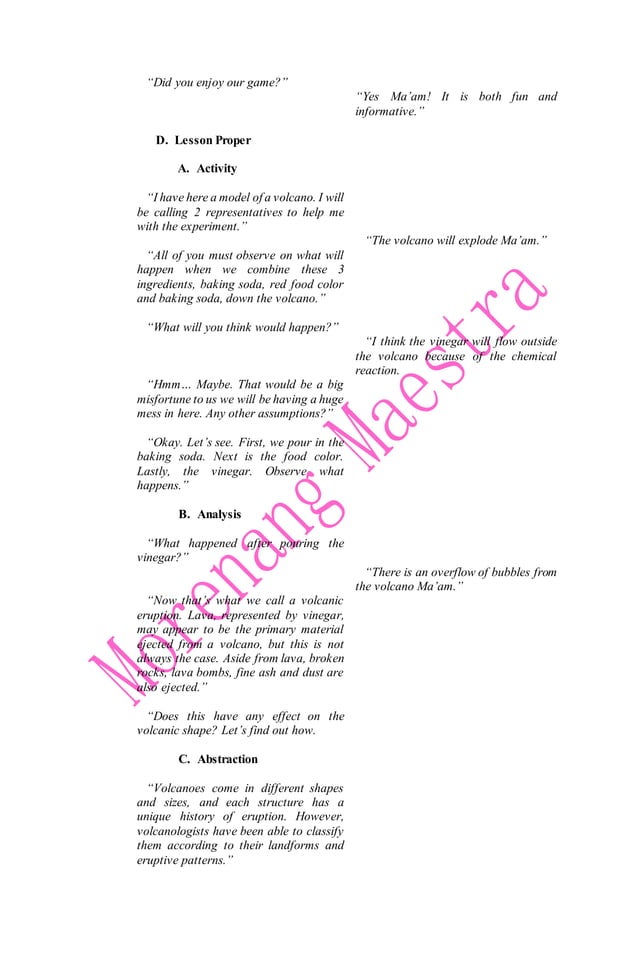Sample Detailed Lesson plan in Physical Science (Junior High) | DOCX