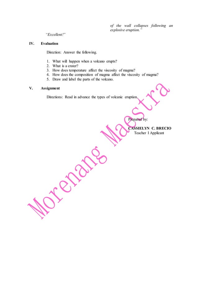 Sample Detailed Lesson plan in Physical Science (Junior High) | DOCX