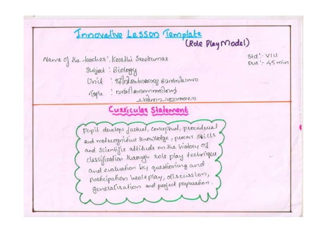 Lesson plan keerthi | DOCX