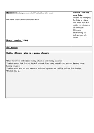 Kirsty Mitchell Photography Lesson Plan-Secondary Education | DOCX