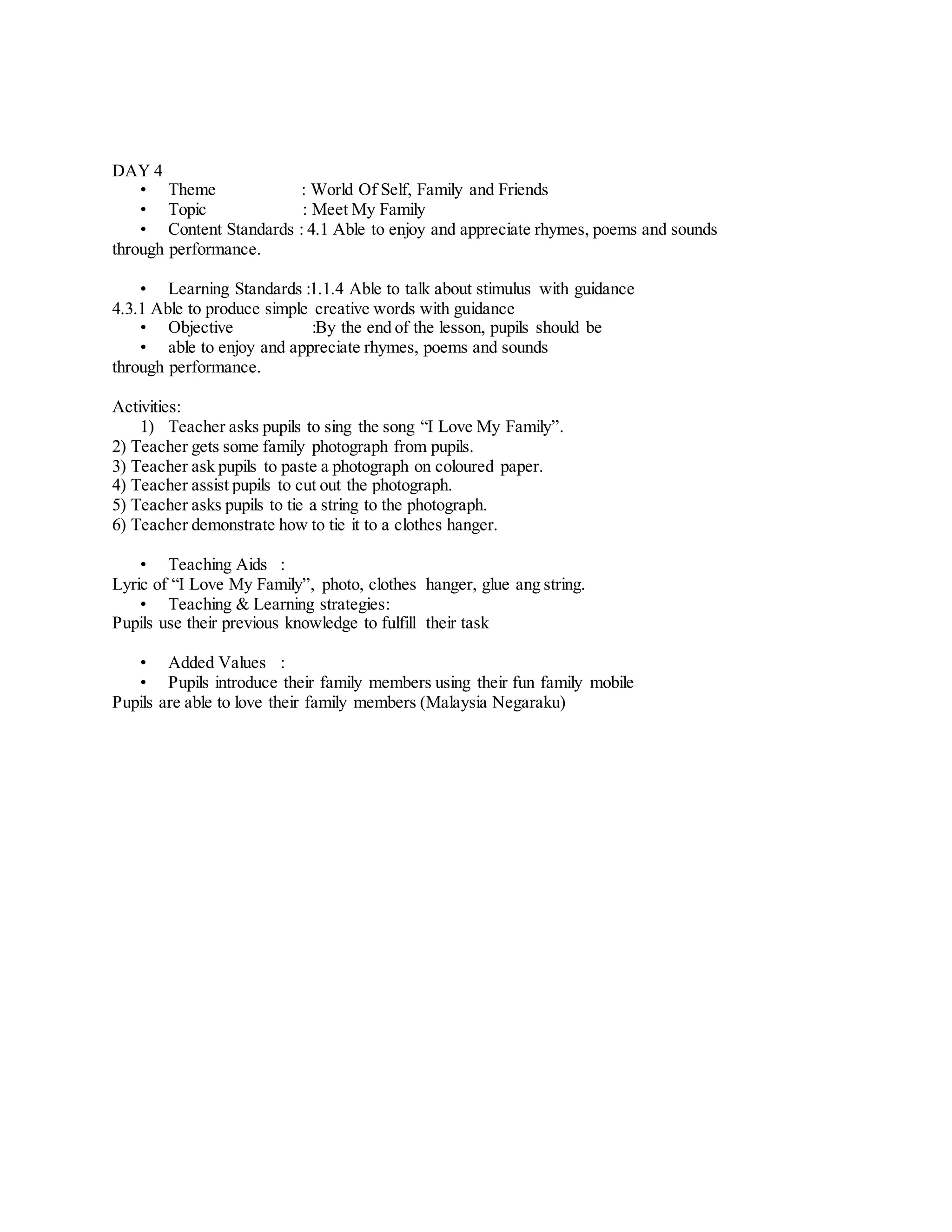 Lesson plan kssr_year1 | DOCX