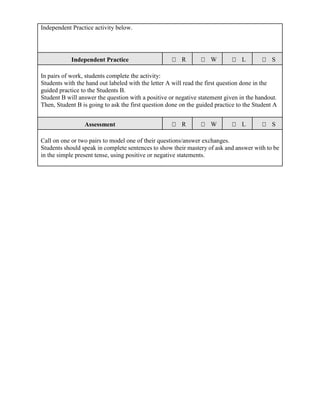 Lesson plan lesson 3. module 2.-objective discussion | PDF