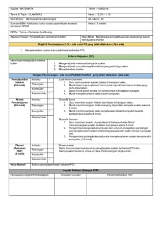 Lesson plan (maths) | PDF