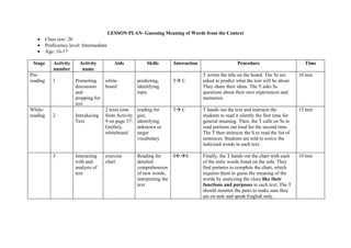 Lesson plan meaning_from_context | DOC
