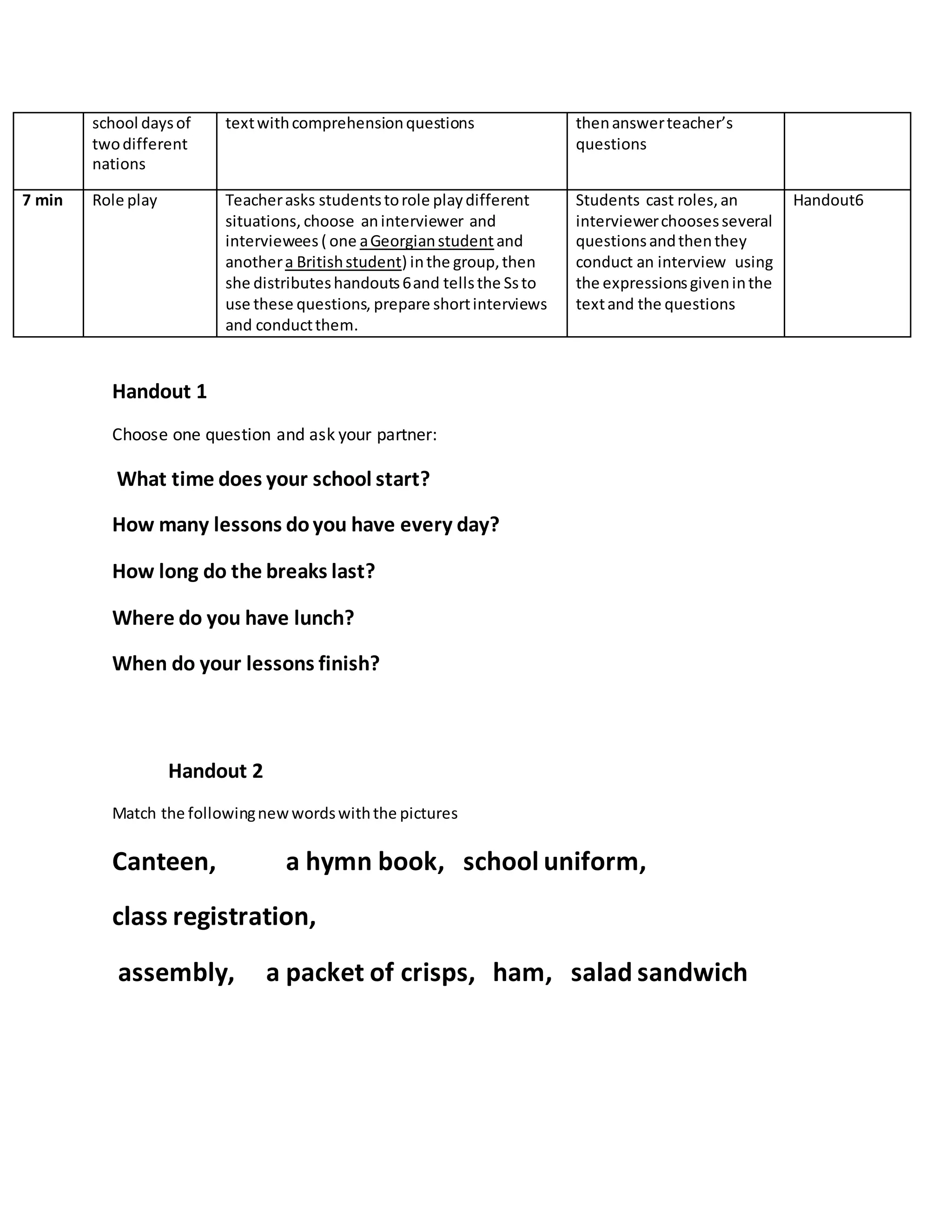 Lesson plan multiculturalism | DOCX