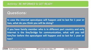 Lesson Plan Multimodal Text of Aerhon John Balas | PPTX