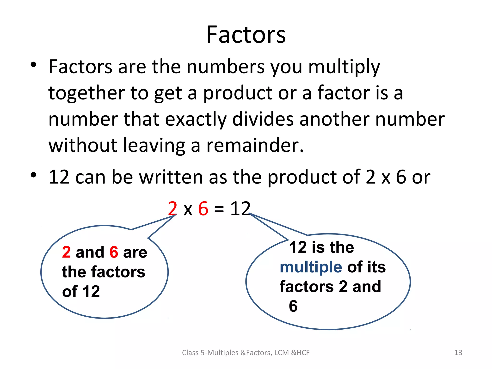 Lesson plan multiple and factors.ppt v 3 | PPT