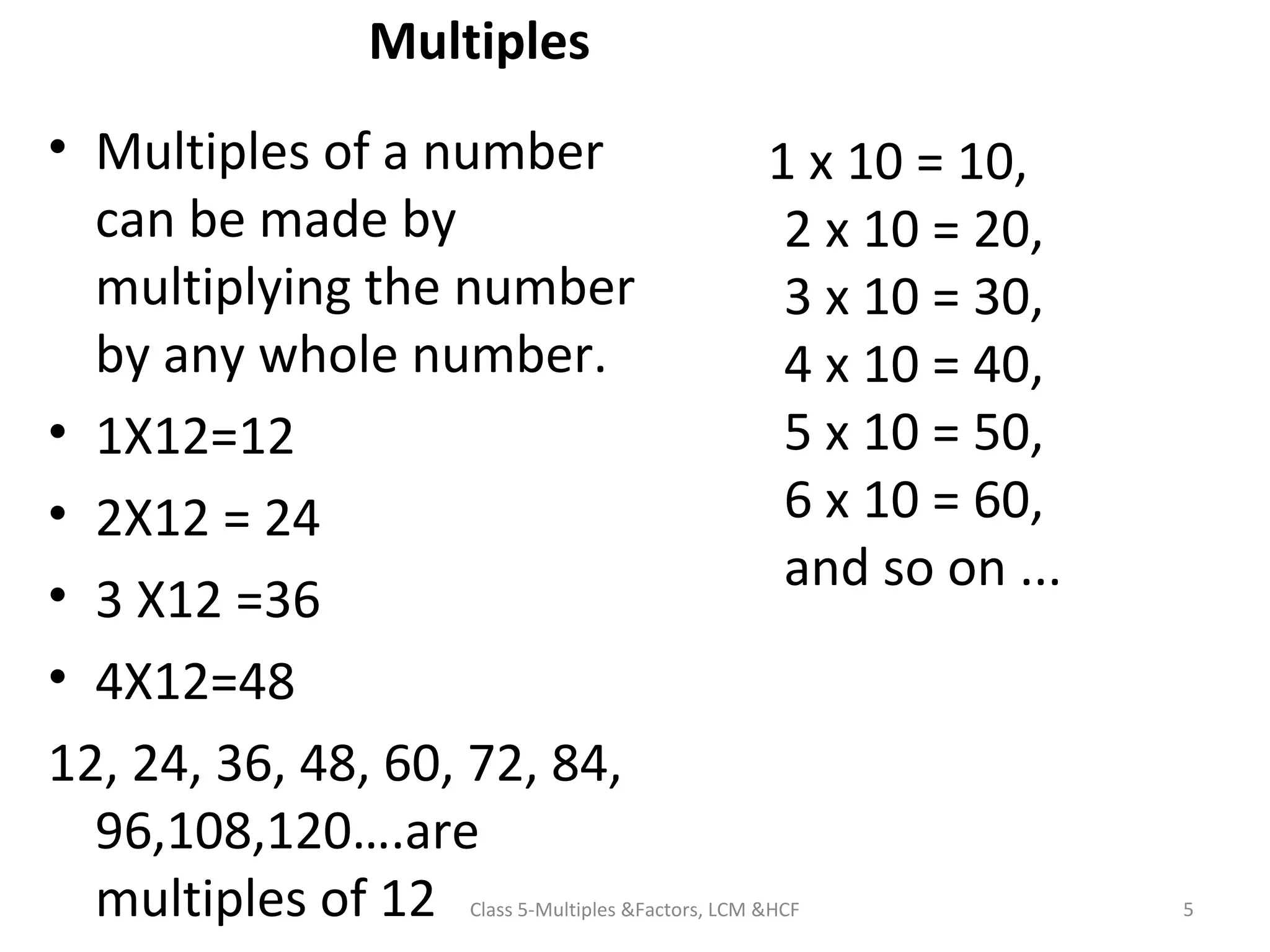 Lesson plan multiple and factors.ppt v 3 | PPT